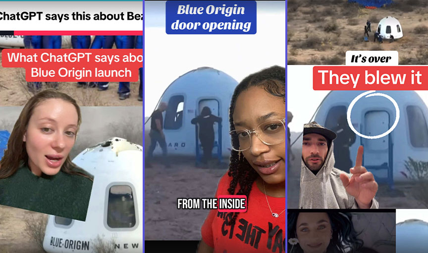 Conspiracy theorists are convinced Blue Origin’s all-fema...